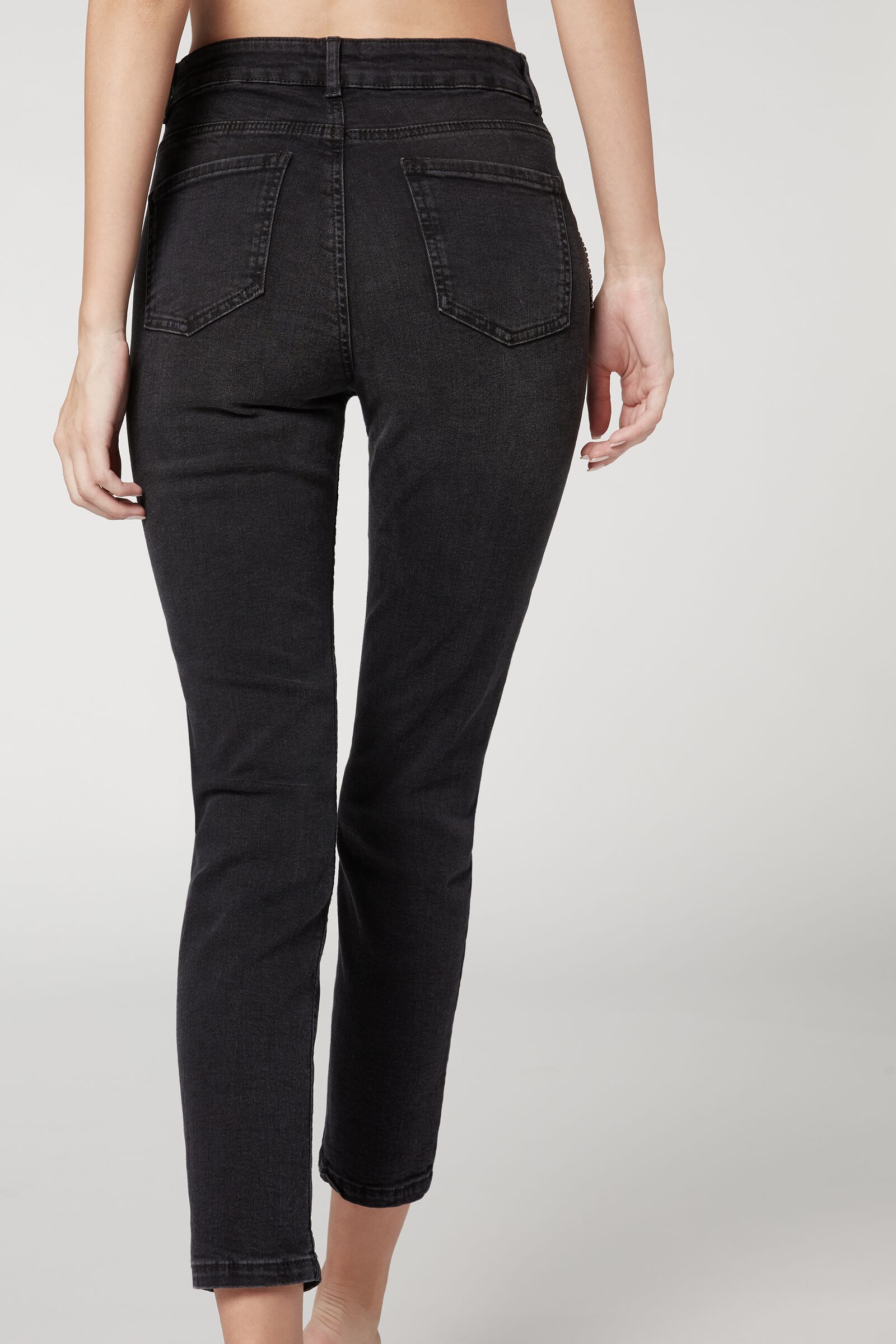 Calça Jeans com Franjas em Strass - MODP1017 - Calzedonia