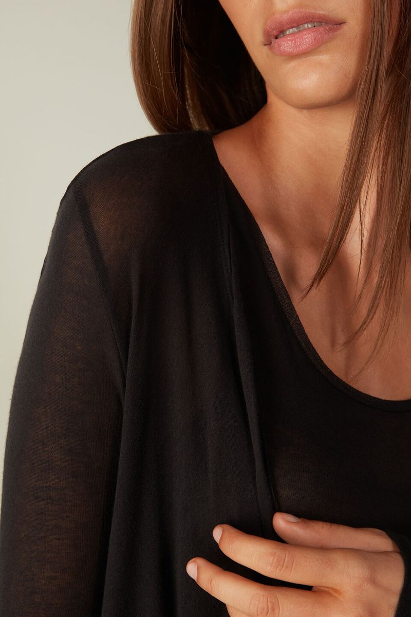 Cardigan em Algodão Invisible Supima - CL158C - Intimissimi