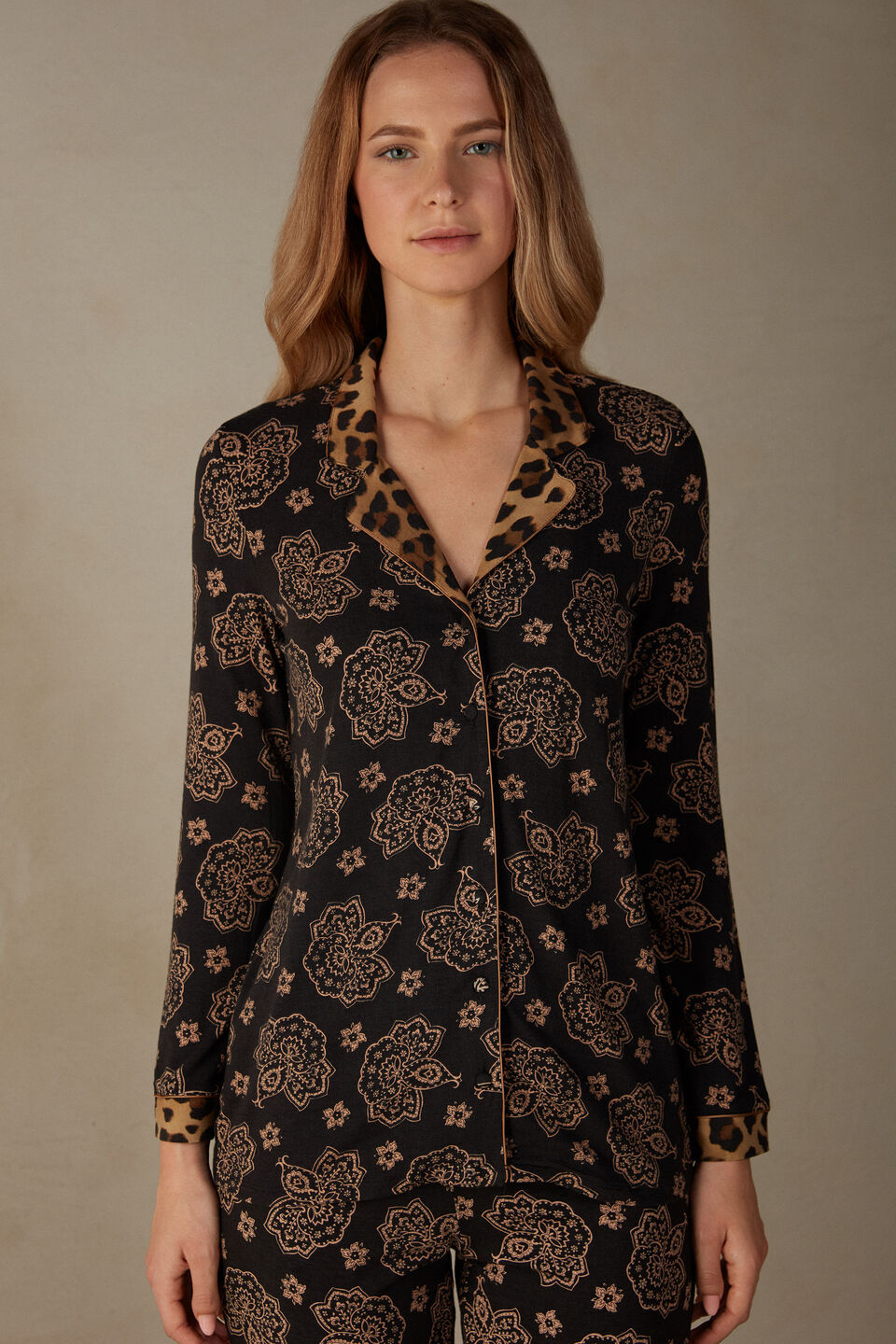Camisa em Modal Lady Animalier - CL2477A - Intimissimi