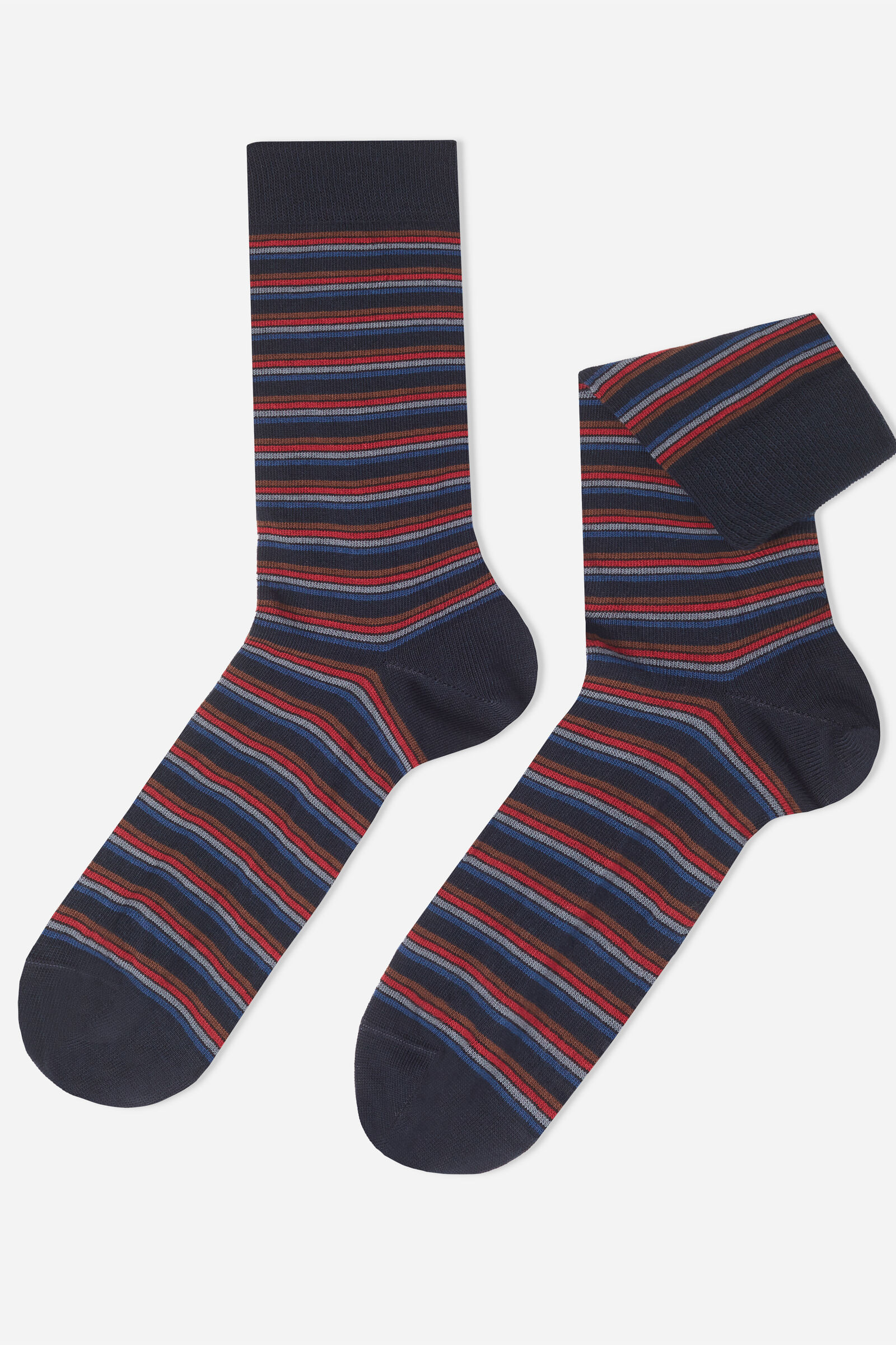 Meias Curtas com Estampa Listras para Homem - UC0241 - Calzedonia