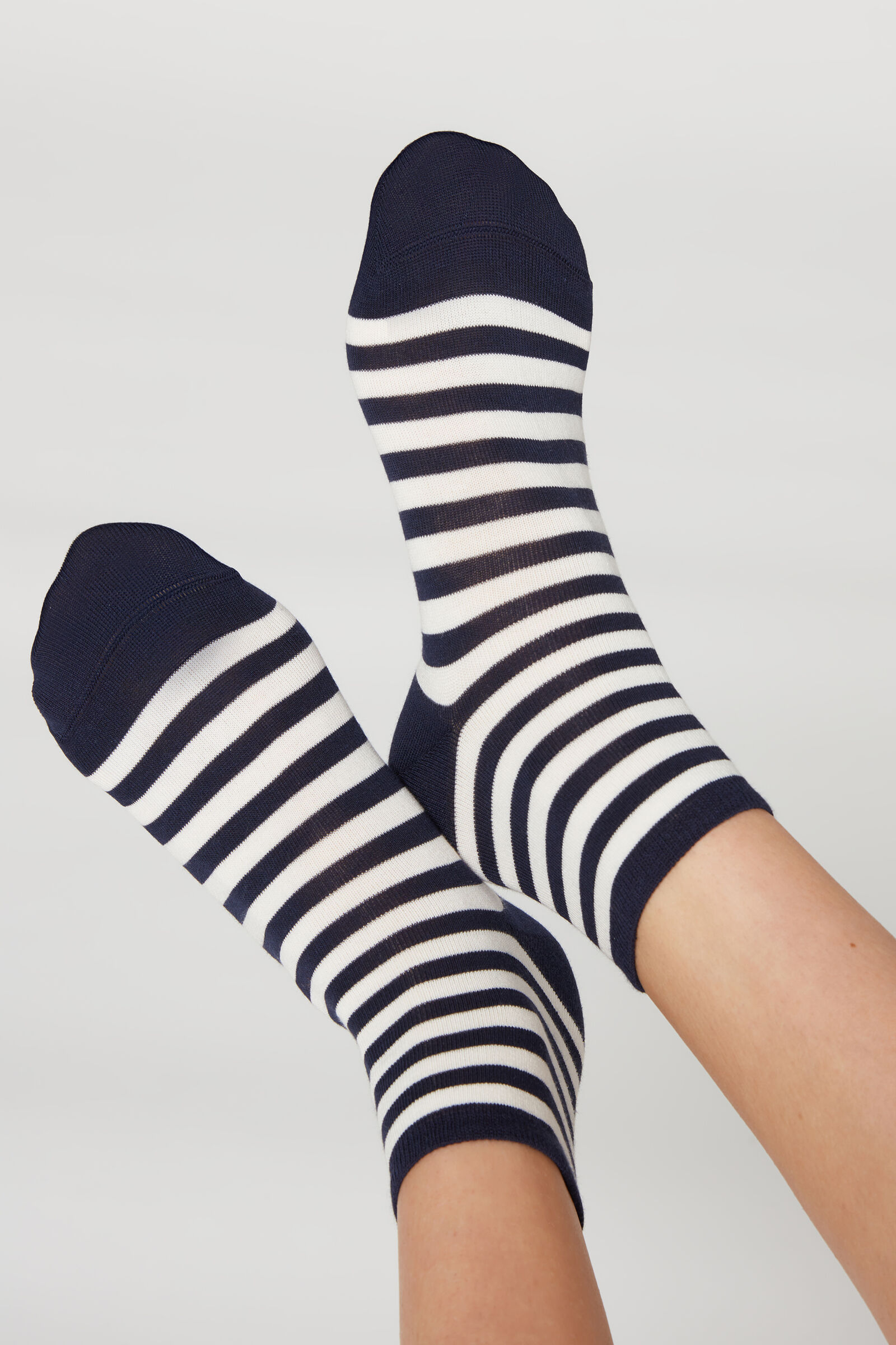 Meias Curtas com Estampa Listrada - DC0455 - Calzedonia