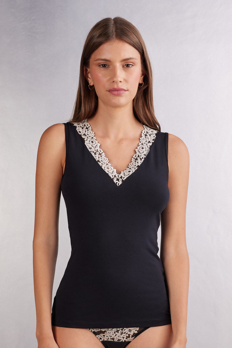 Regata Em Modal e Renda Pretty Flower - CGD1294 - Intimissimi